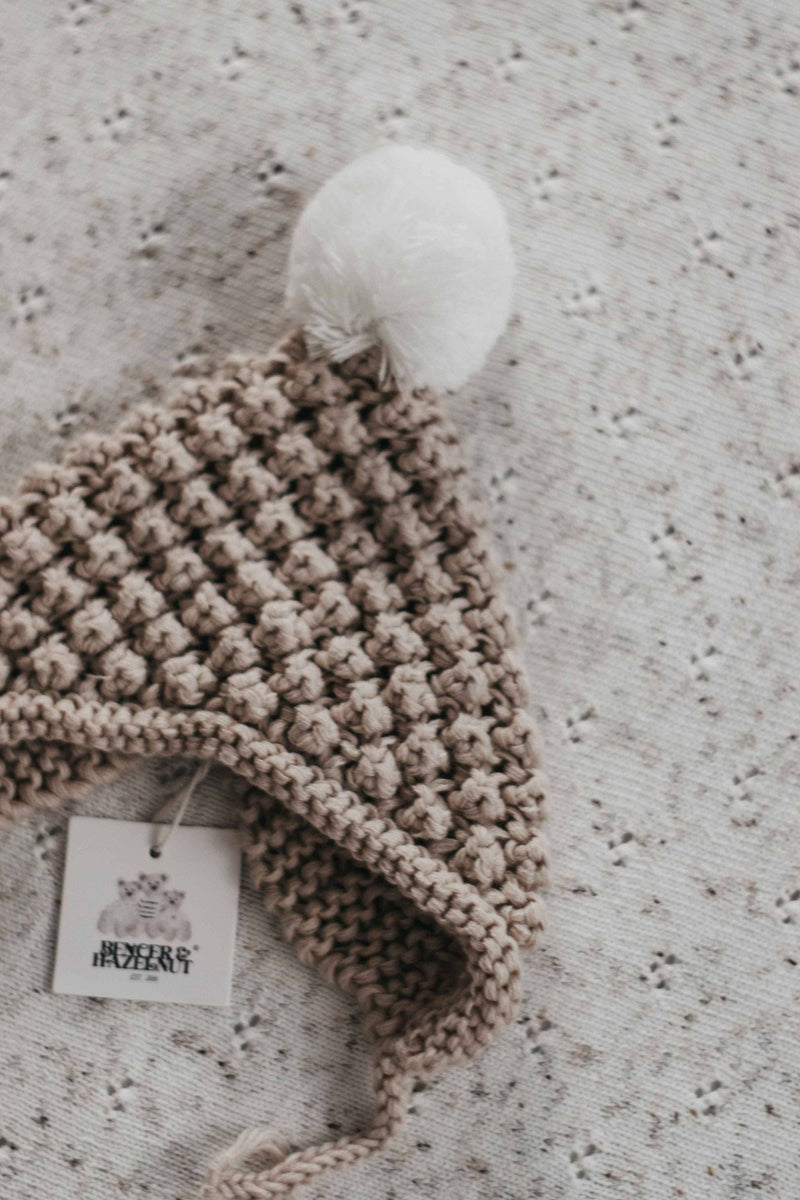 Bencer & Hazelnut - Knit Bonnet Oatmeal – Zoe and Quinn Home & Lifestyle