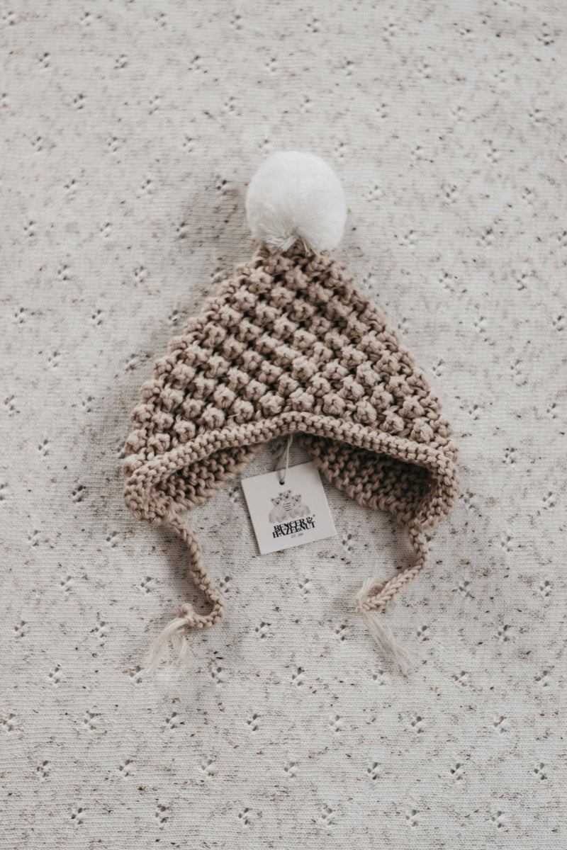 Bencer & Hazelnut - Knit Bonnet Oatmeal – Zoe and Quinn Home & Lifestyle